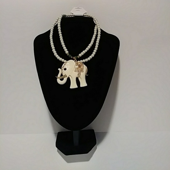 unbranded | Jewelry | Two Womens Elephant Pearl Inspired Necklaces ...